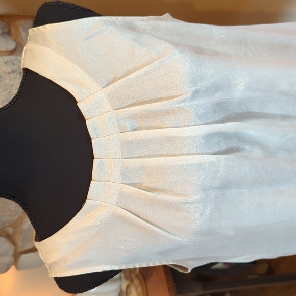 LOFT | Tops | Loft Shimmer Pleat Neck Shell | Poshmark